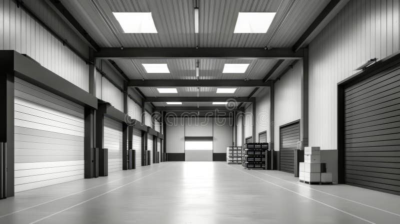 A Bright and Spacious Self-service Warehouse Features Clean Lines and ...