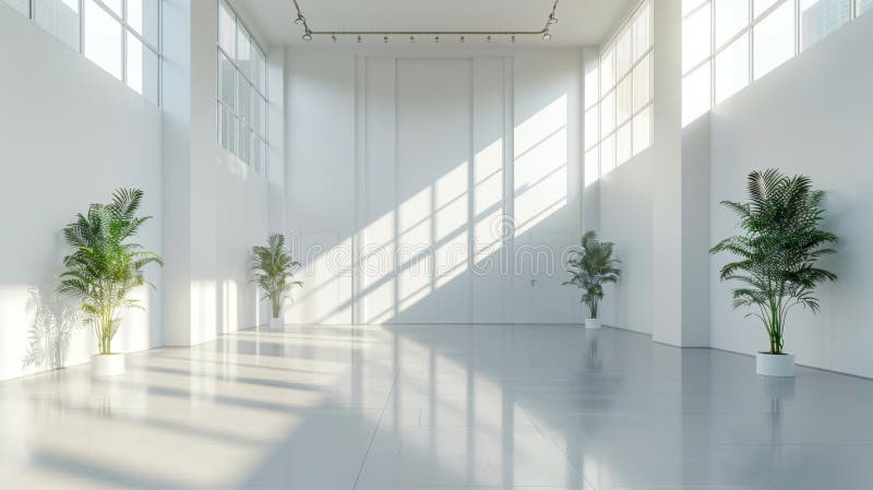 Bright, Spacious Showroom with High Ceilings for Showcasing Products ...