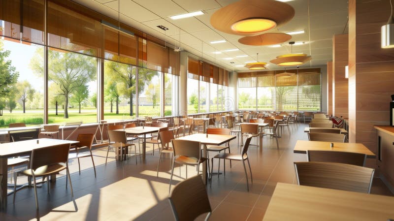 A Bright and Spacious Student Lounge with Dining Tables, Comfortable ...