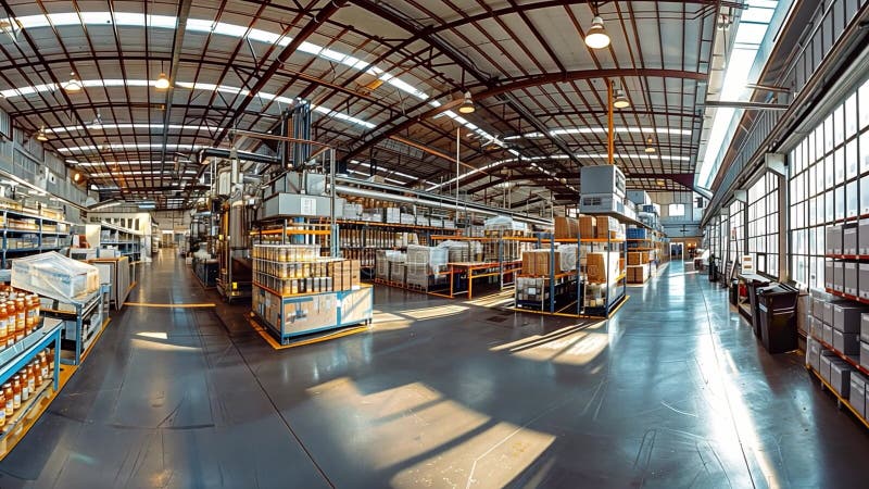 Bright and Spacious Warehouse Showcasing Organized Storage and ...