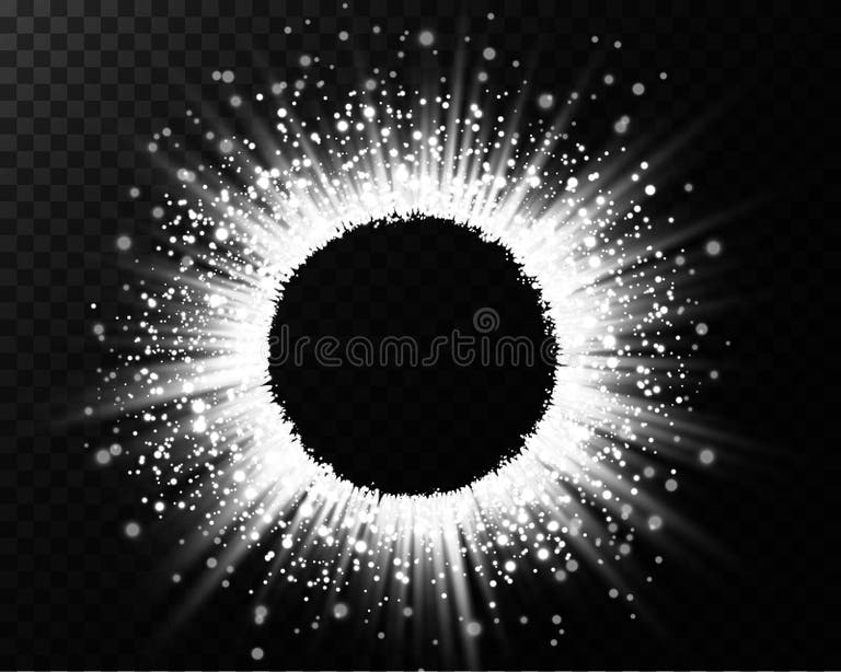 A Bright and Sparkling Circle Effect that Features Radiating Lights ...