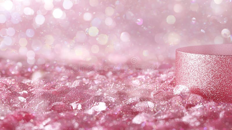 Glittering Pink Backdrop Stage Glamorous Events Bright Sparkling Venue ...