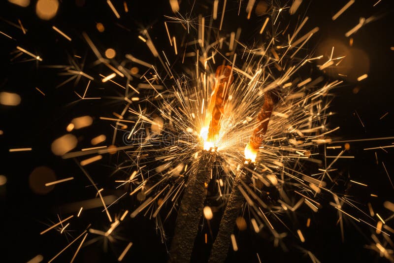 Sparks close up stock photo. Image of holiday, background - 133589312