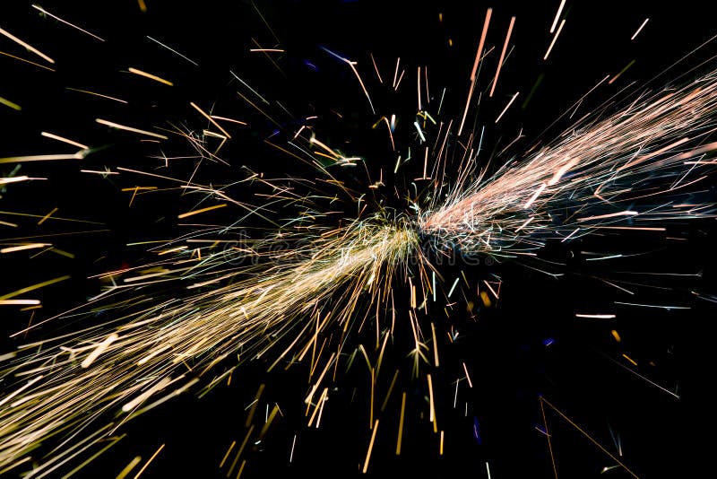 Bright sparks of metal stock image. Image of metal, cutting - 133154697