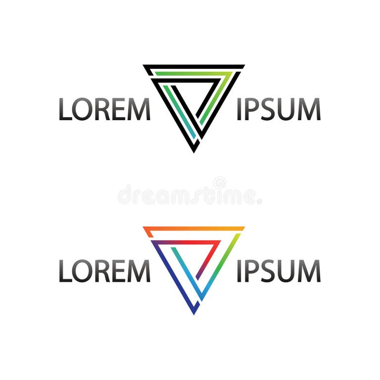 Bright Spectrum Triangle Icon Design with Prismatic Light Vector ...