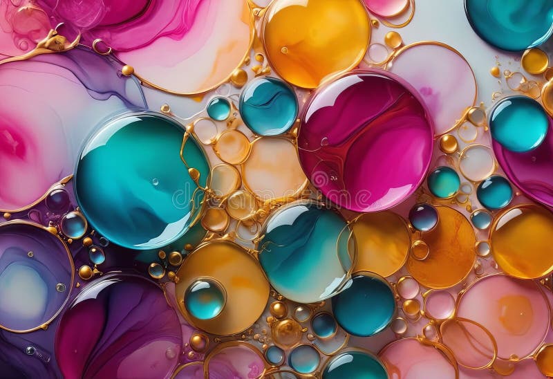 Bright Spilled Colors in Motion. Bright Splash of Colors. Drawing with ...