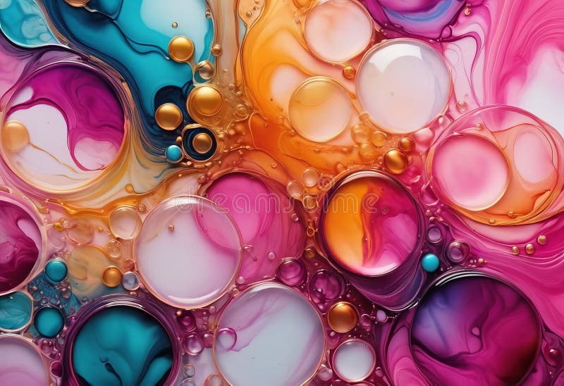 Bright Spilled Colors in Motion. Bright Splash of Colors. Drawing with ...