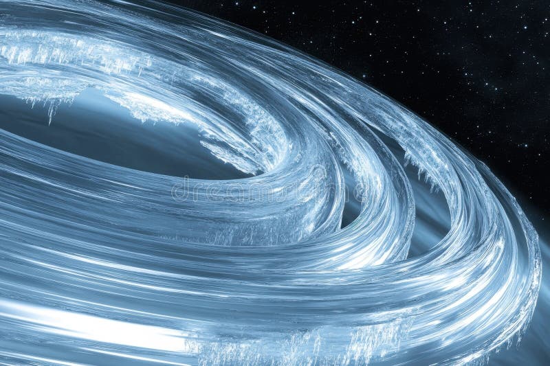 Spiral Galaxy Formation with Swirling Cosmic Structures in Space Stock ...