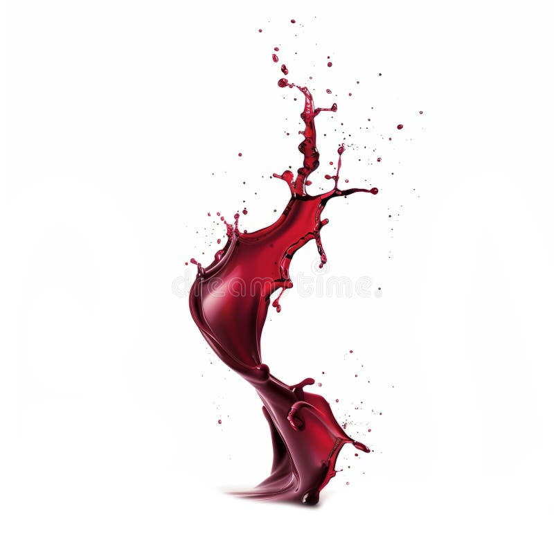 Bright Splash of Red Wine on a White Background, Stock Image - Image of ...
