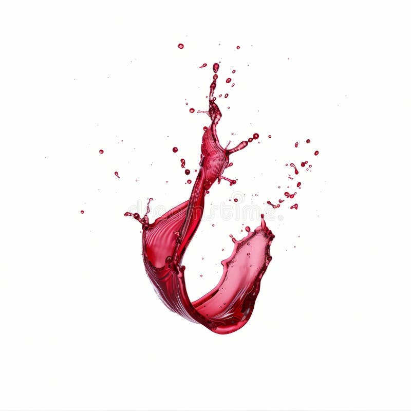 Bright Splash of Red Wine on a White Background, Stock Photo - Image of ...