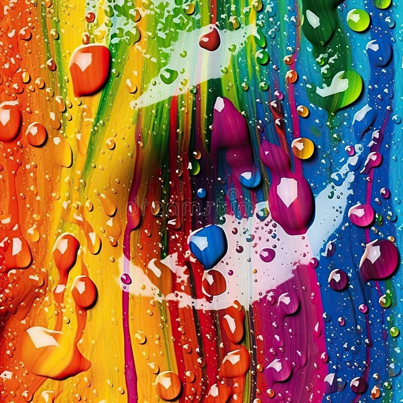 Streaks and Splashes of Colored Paint Stock Illustration - Illustration ...
