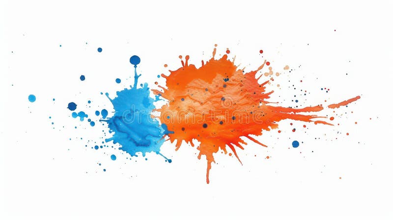 Bright Splatter Art Isolated on White, Perfect for Graphics and ...