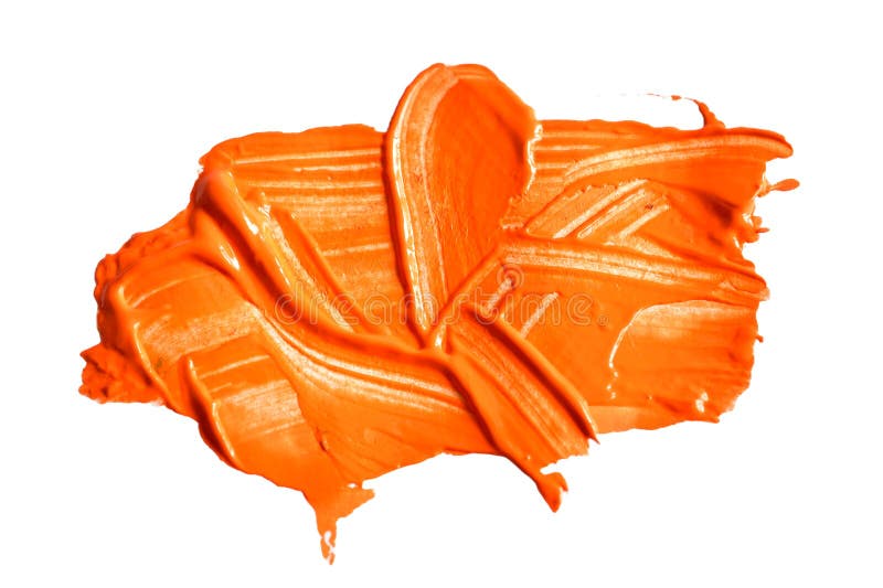 A Bright Spot of Orange Paint. Stock Photo - Image of backdrop, stroke ...