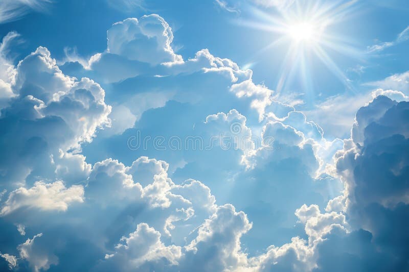 A Bright Spot of Sunlight Breaks through Cloudy Sky, a Beacon of Hope ...