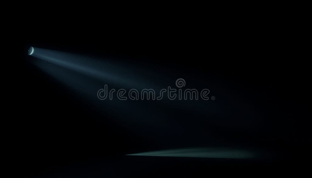 Spotlight Beam on Black, Focused Light Source, Stock Photo, Generative ...