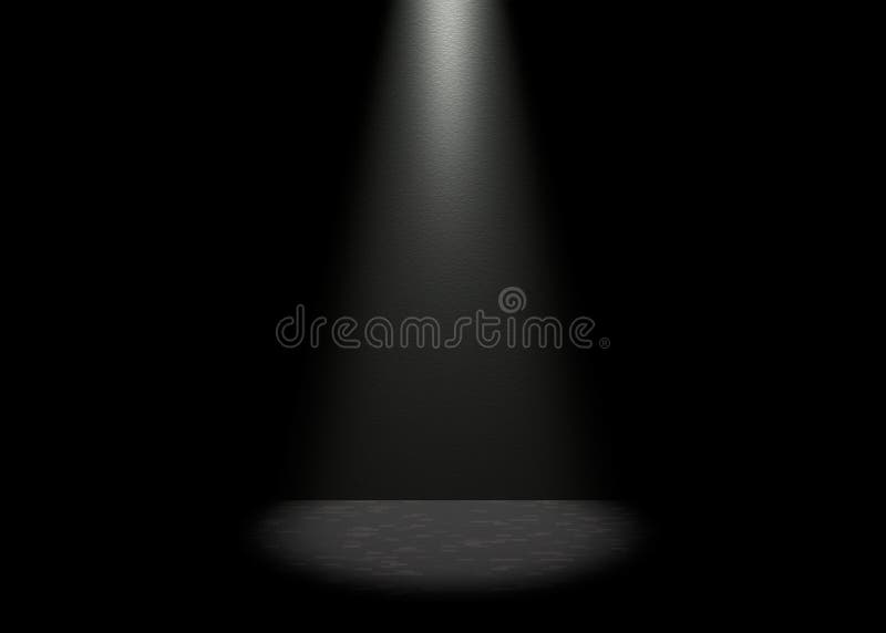 Bright Spotlight in Dark Room. Performance Equipment Stock Image ...