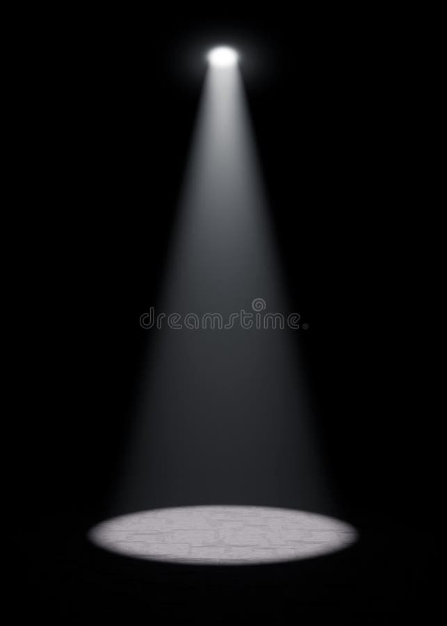 Bright Spotlight in Dark Room. Performance Equipment Stock Photo ...