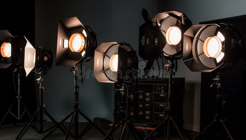 Bright Spotlight Illuminates Empty Stage for Performance Generated by ...