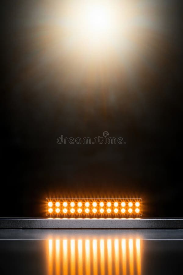 Bright Spotlight Illuminating Led Light Bar on Stage Stock Image ...