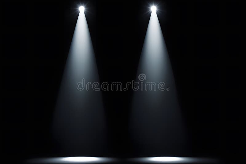 Bright Spotlight Illuminating a Solid Black Background, Creating ...