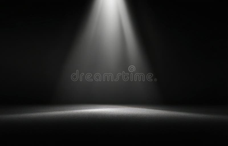 A Bright Spotlight is Shining Down on an Empty Stage in a Dark Room ...