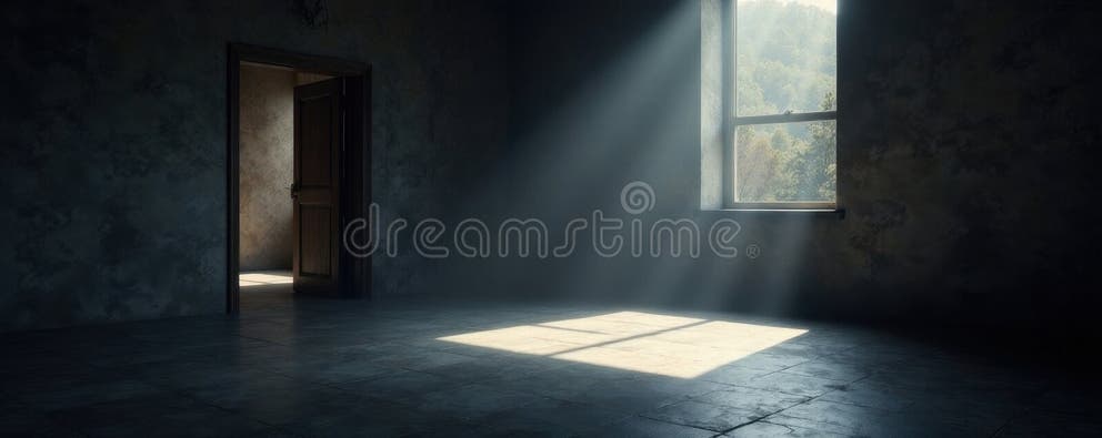 Bright Spotlight on Stark Interior, Dramatic Shadows, Aesthetic ...