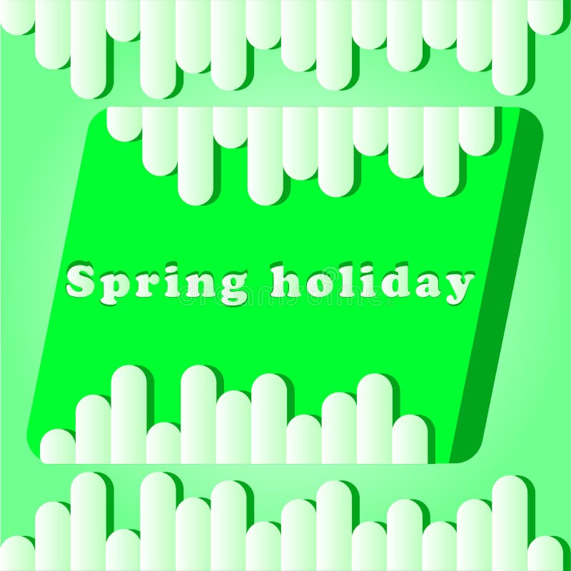 Bright Spring Poster with Inscription Stock Illustration - Illustration ...