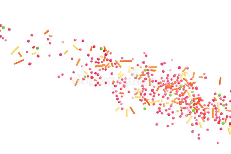 Bright Sprinkles on White Background. Decoration for Donuts Stock Image ...