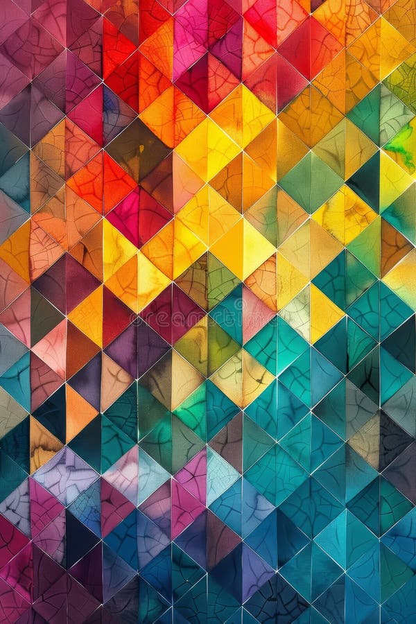 Bright Square Pattern in Rainbow Shades Stock Photo - Image of ...