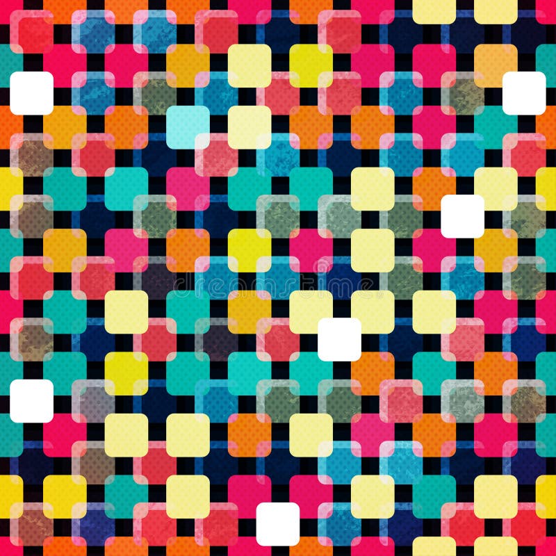 Bright Square Seamless Texture Stock Vector - Illustration of blue ...