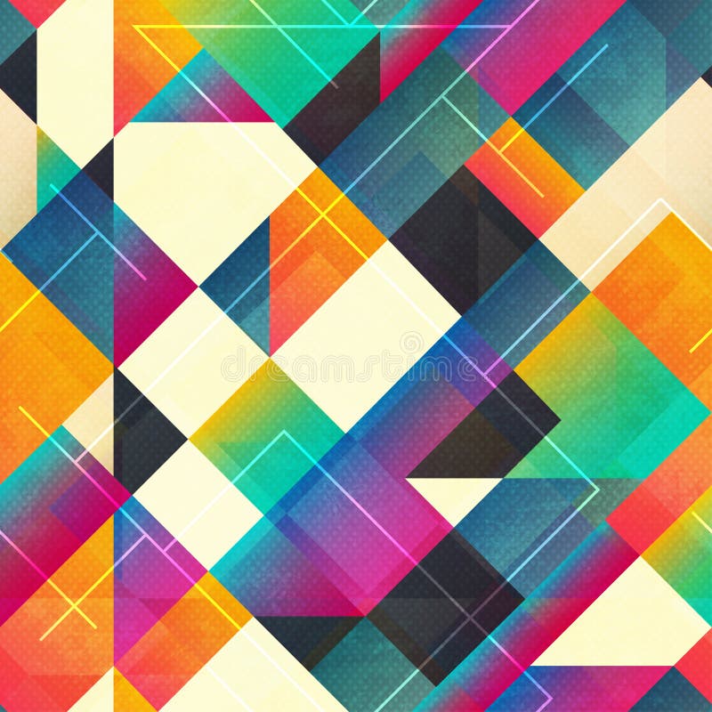 Bright Squares Seamless Pattern Stock Vector - Illustration of repeat ...