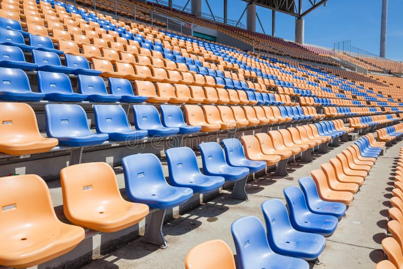 Bright stadium seat stock image. Image of ready, aisle - 55277199