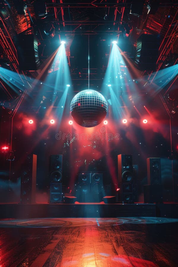 Bright Stage Lighting Casts Vivid Colors and Patterns, Creating a ...