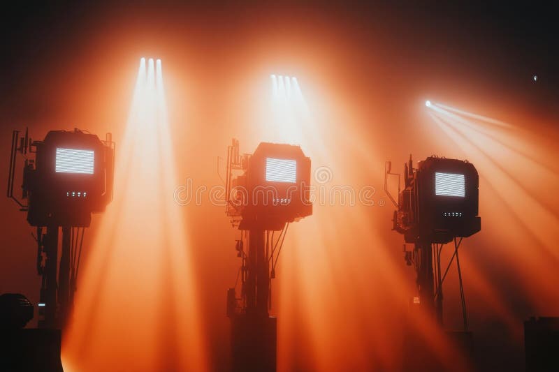 Bright Stage Lights Create an Impressive Atmosphere during a Live ...