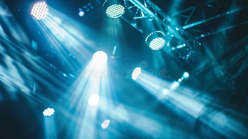 Bright Stage Lights at a Live Performance Venue Stock Illustration ...