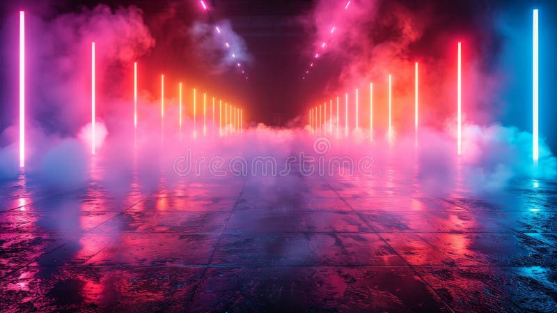 Bright Stage Lights and Spotlights Illuminating Performance Stock Image ...