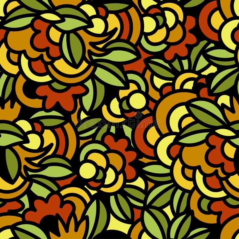 Bright Stained Glass Seamless Pattern Stock Vector - Illustration of ...