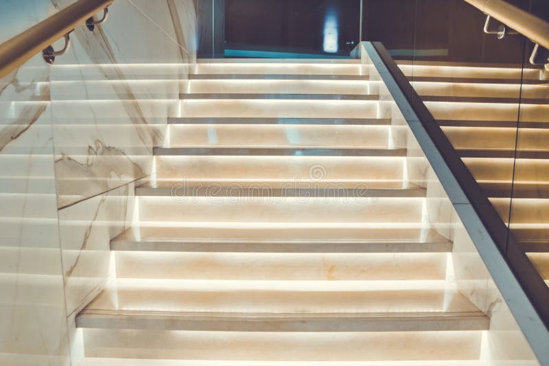 Bright Stairs in the Hotel. Stair Case in the Modern Hotel Interior Stock Image - Image of ...