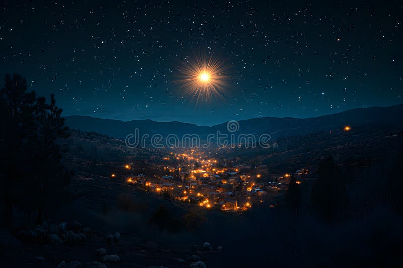 The Bright Star of Bethlehem Shining in the Night Sky, As Described in ...