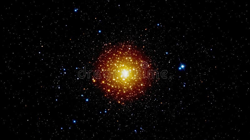 Bright Star Cluster Shining in the Vastness of Space Stock Image ...