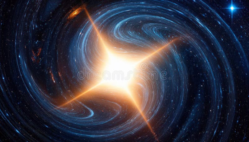 Gravitational Lensing Effect Revealing Cosmic Wonders Around a Radiant ...