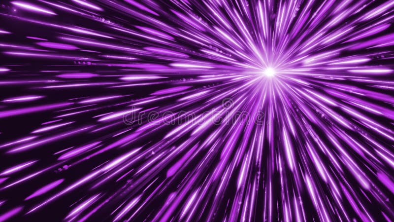 Bright Star Emits Colored Lines. Animation. White Dot Emits Bright and ...