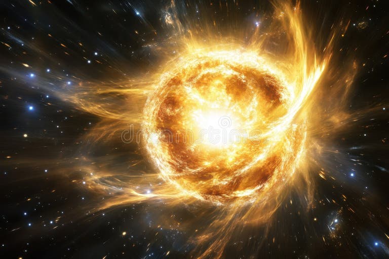 Bright Star Exploding in the Cosmos with Vibrant Energy and Radiant ...