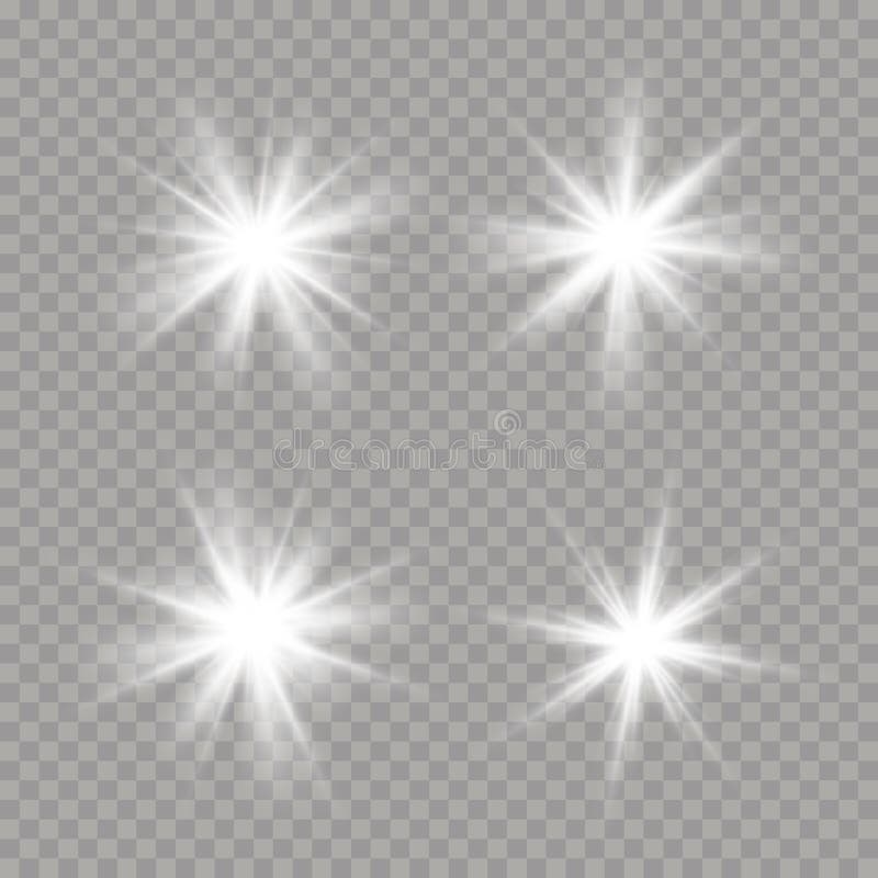 Set of Explosion Star, Glare, Sparkle, Sun Flare. Stock Illustration ...