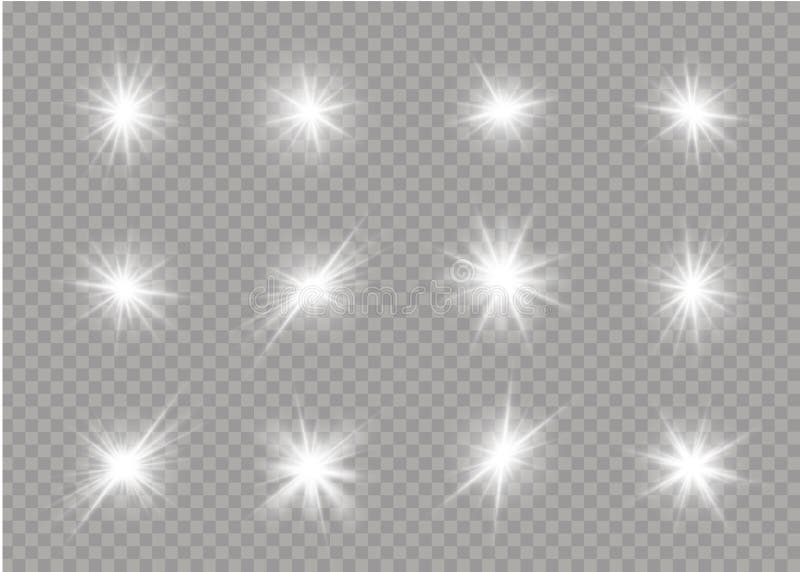 Set of Explosion Star, Glare, Sparkle, Sun Flare. Stock Illustration ...