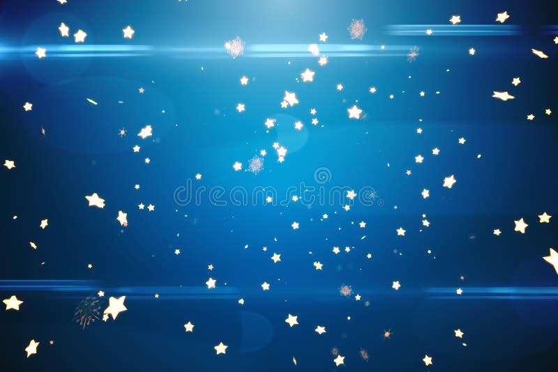 Bright Star Pattern on Blue Stock Illustration - Illustration of blue ...