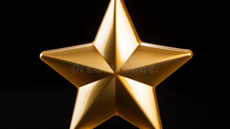 Bright Star Shining Against a Dark Night Sky with Subtle Highlights in ...