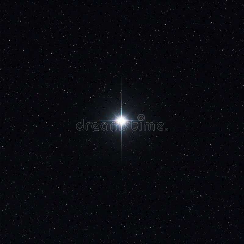 A Bright Star Shining in the Center of Black Space. Stock Photo - Image ...