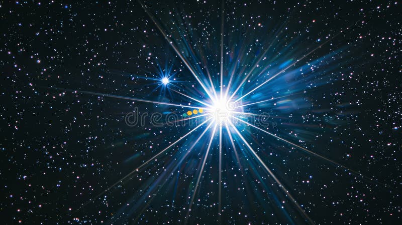 A Bright Star is Shining in the Sky with a Few Stars Around it, AI ...