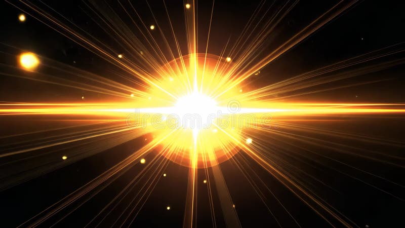 Bright Starburst Light Effect in Space, Abstract Concept. Cosmic ...
